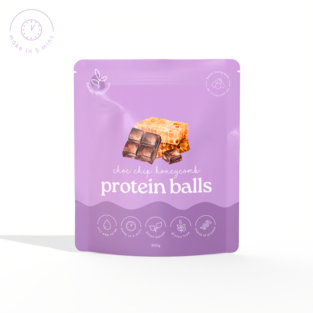 Choc Chip Honeycomb Protein Ball Mix 300g – Sneaky Wholefoods